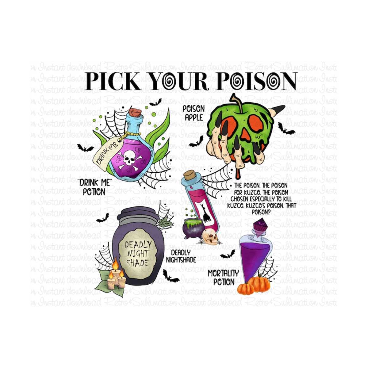 Pick Your Poison Halloween PNG, Villain Cartoon Png, Spooky - Inspire ...