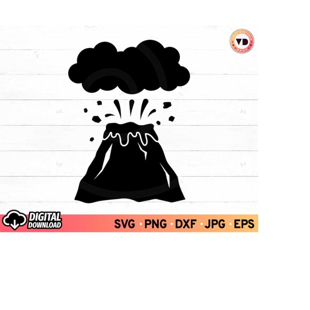 Volcano SVG, Mountain SVG, Volcano Eruption Svg, Volcano Cut | Inspire ...