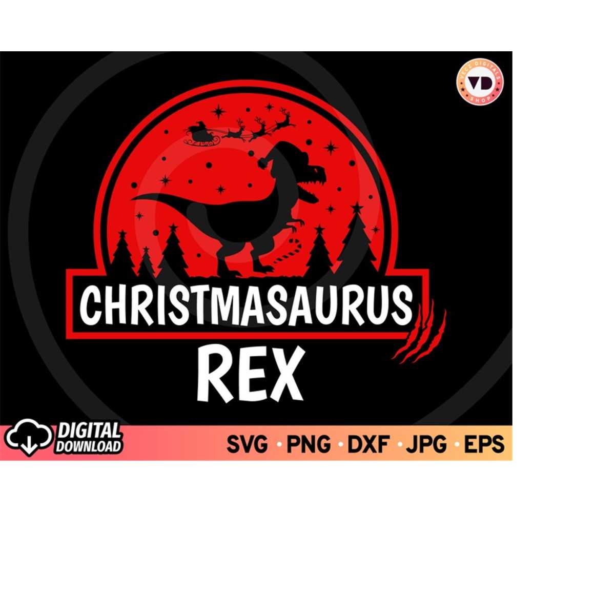 Christmasaurus Rex SVG, Funny Christmas Svg, T-Rex Svg, Dino | Inspire ...