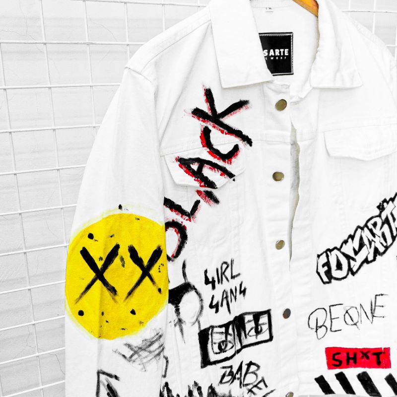 Abstract Street Art-Inspired Hand-Painted Jacket | Inspire Uplift