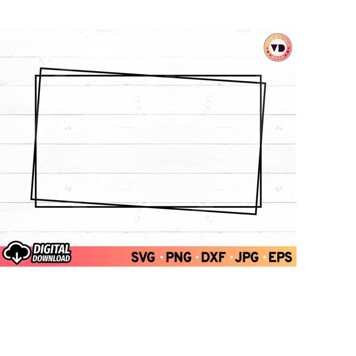 Rectangle Border SVG, Frame SVG, Rectangle Frame SVG, Monogr | Inspire Uplift