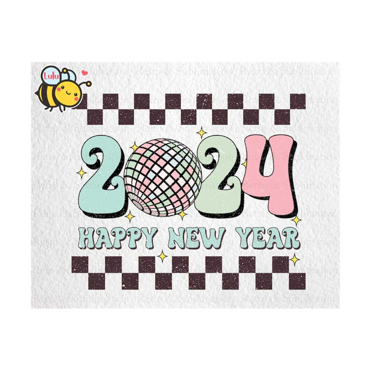 Happy New Year 2024 Png, Retro New Years 2024, New Year 2024 - Inspire ...
