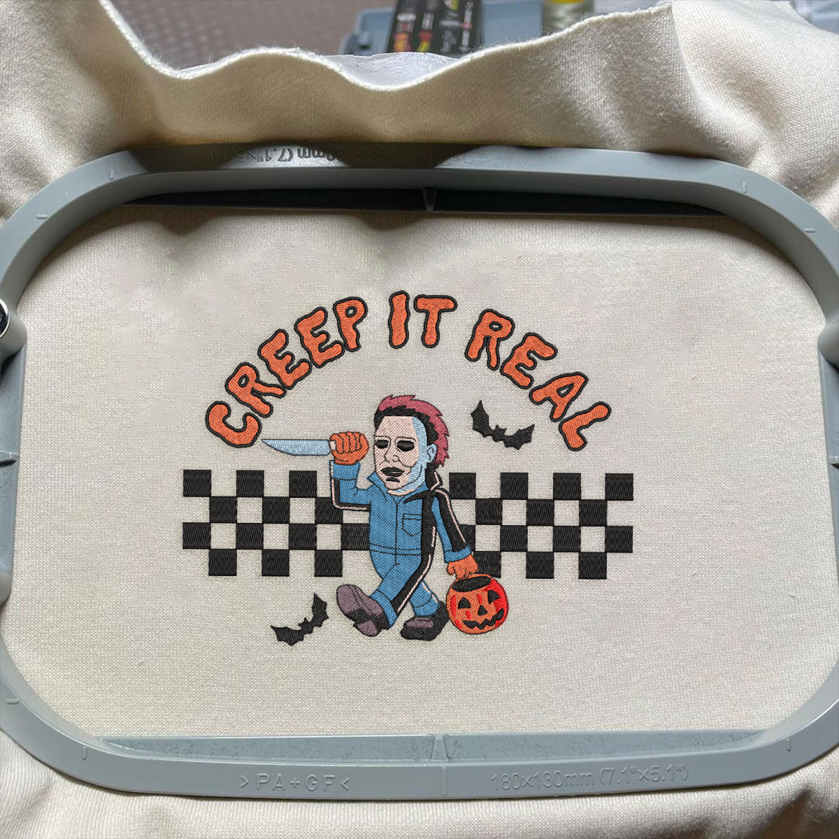 Creep It Real Embroidery Design, Pumpkin Embroidery Design, - Inspire ...