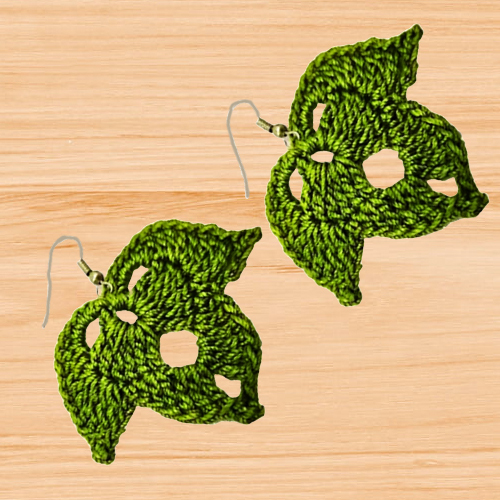 Crochet Leaf Earrings Pattern | Inspire Uplift