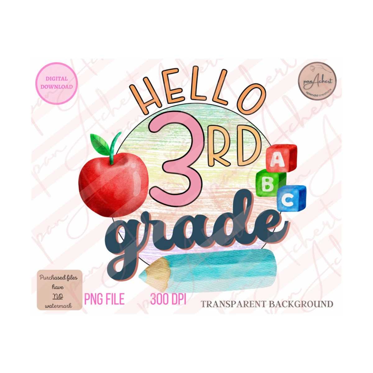 Hello Third Grade Png, Hello 3rd Grade Png, Third Grade Png, | Inspire ...