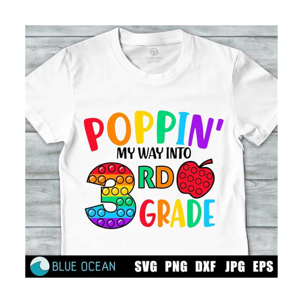 Poppin' my way into 3rd grade SVG, 3rd grade SVG, Third grad - Inspire ...