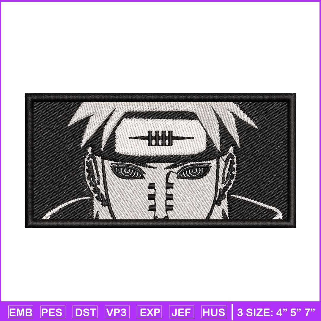 Black white pain embroidery design, Naruto embroidery, Anime | Inspire ...