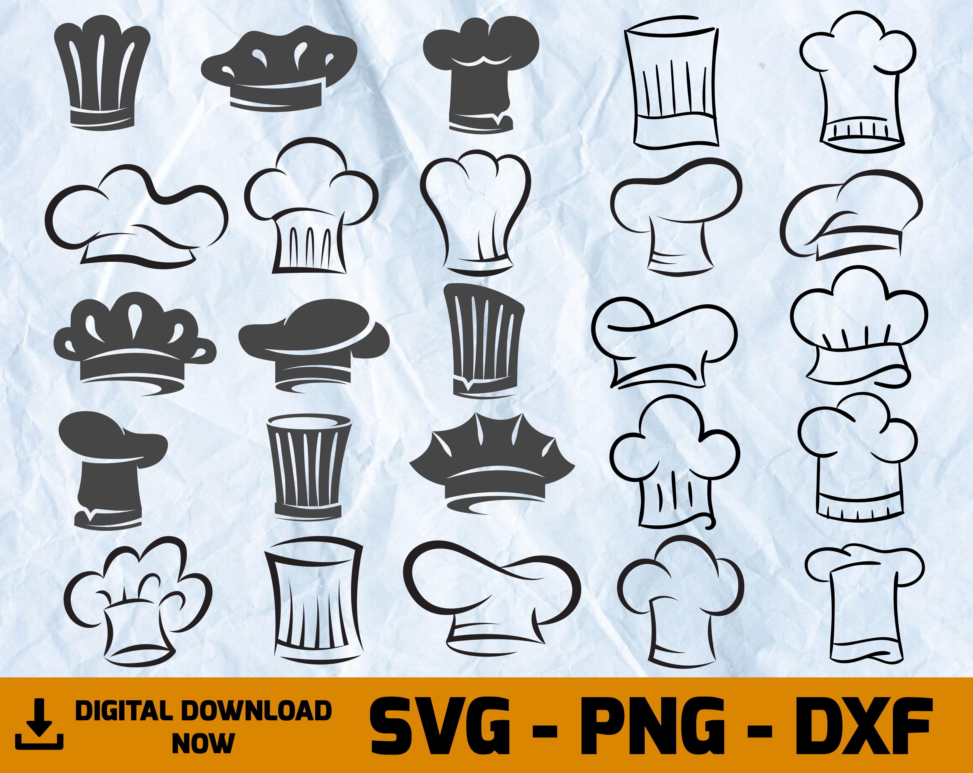 Chef Hat SVG, Chef Hat SVG Bundles | Inspire Uplift
