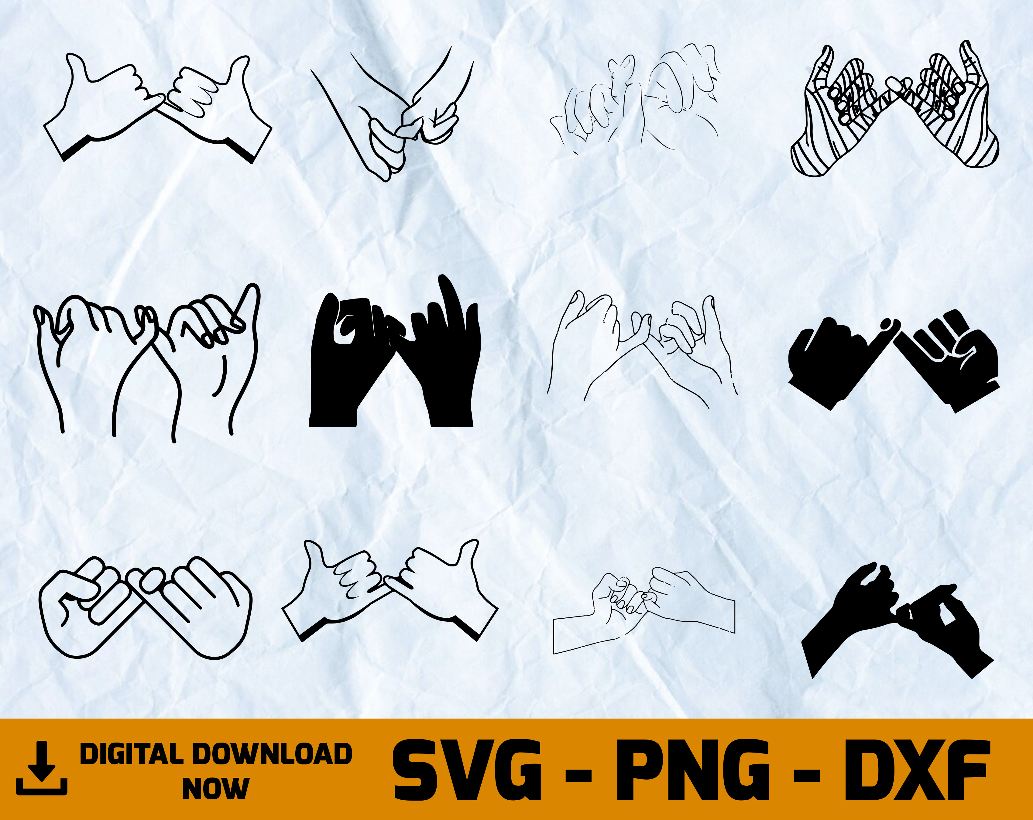 Promise Hand SVG, Holding Hand SVG, Couple Hand SVG | Inspire Uplift