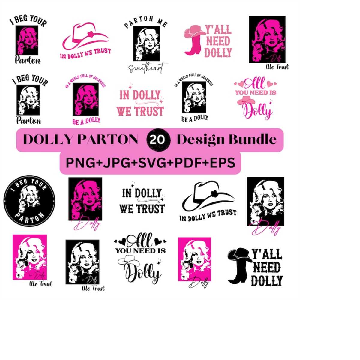 Dolly Parton SVG Bundle, In Dolly We Trust Svg, Dolly Parton | Inspire ...