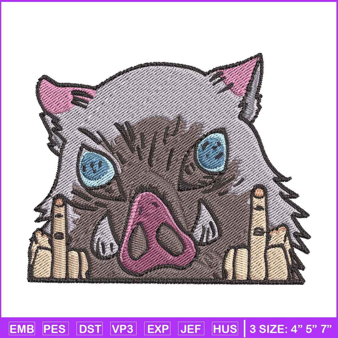 Inosuke boar embroidery design, Inosuke embroidery, Anime de | Inspire ...