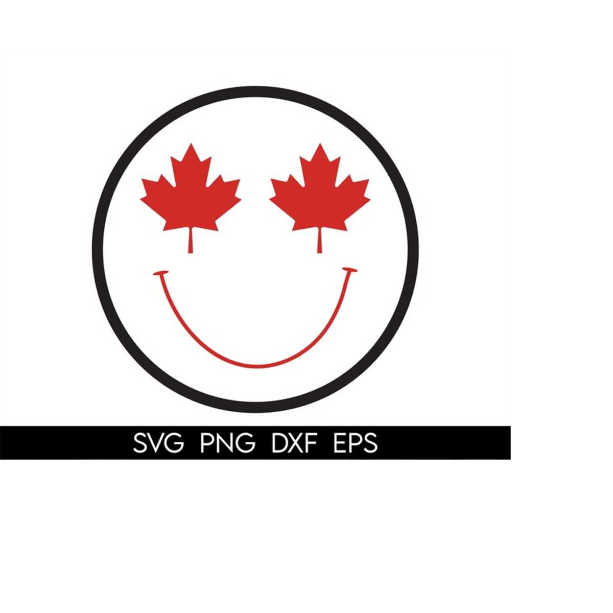 Canada Smiley SVG | Canada Smiley Png | Canada Day Svg | Can | Inspire ...