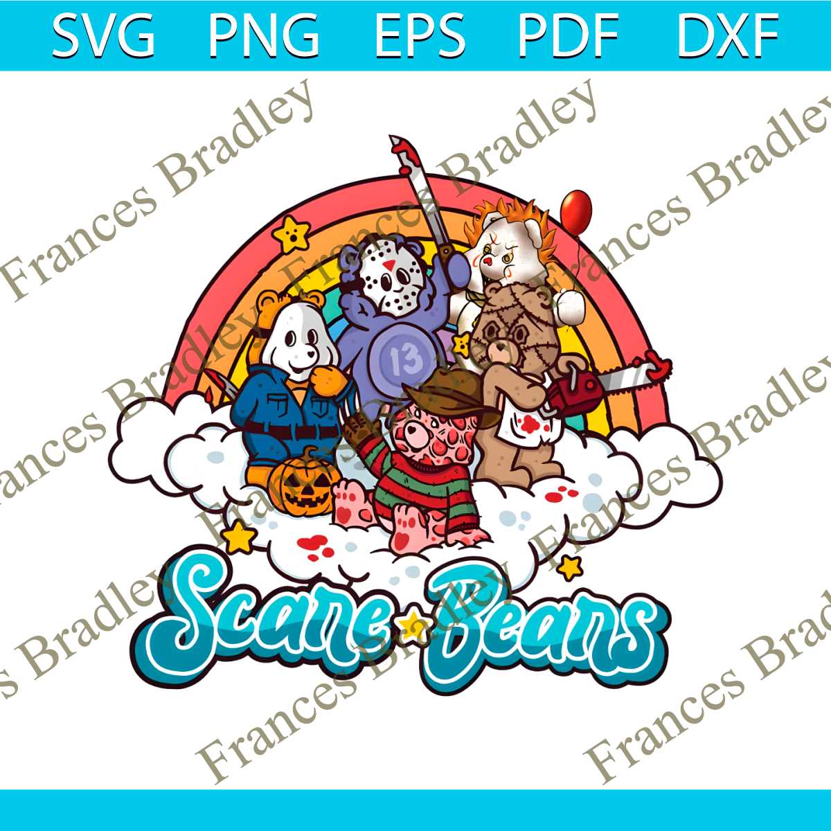 Horror Scare Bears PNG Killer Animals Halloween PNG File | Inspire Uplift