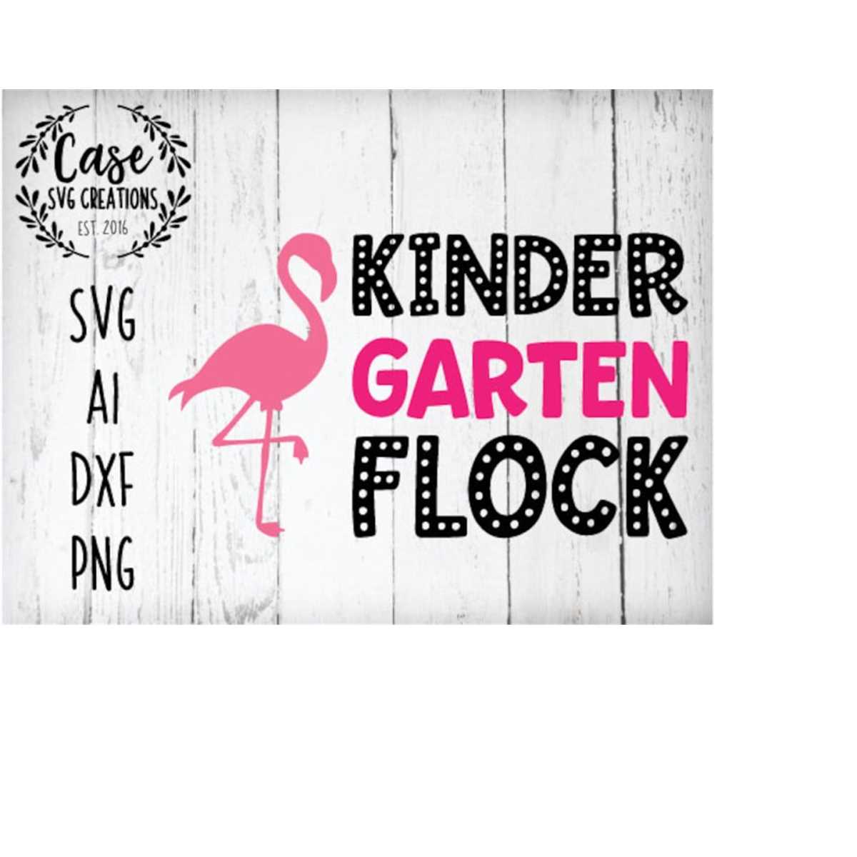 Kindergarten Flock SVG Cutting File, AI, Dxf and Printable P | Inspire ...