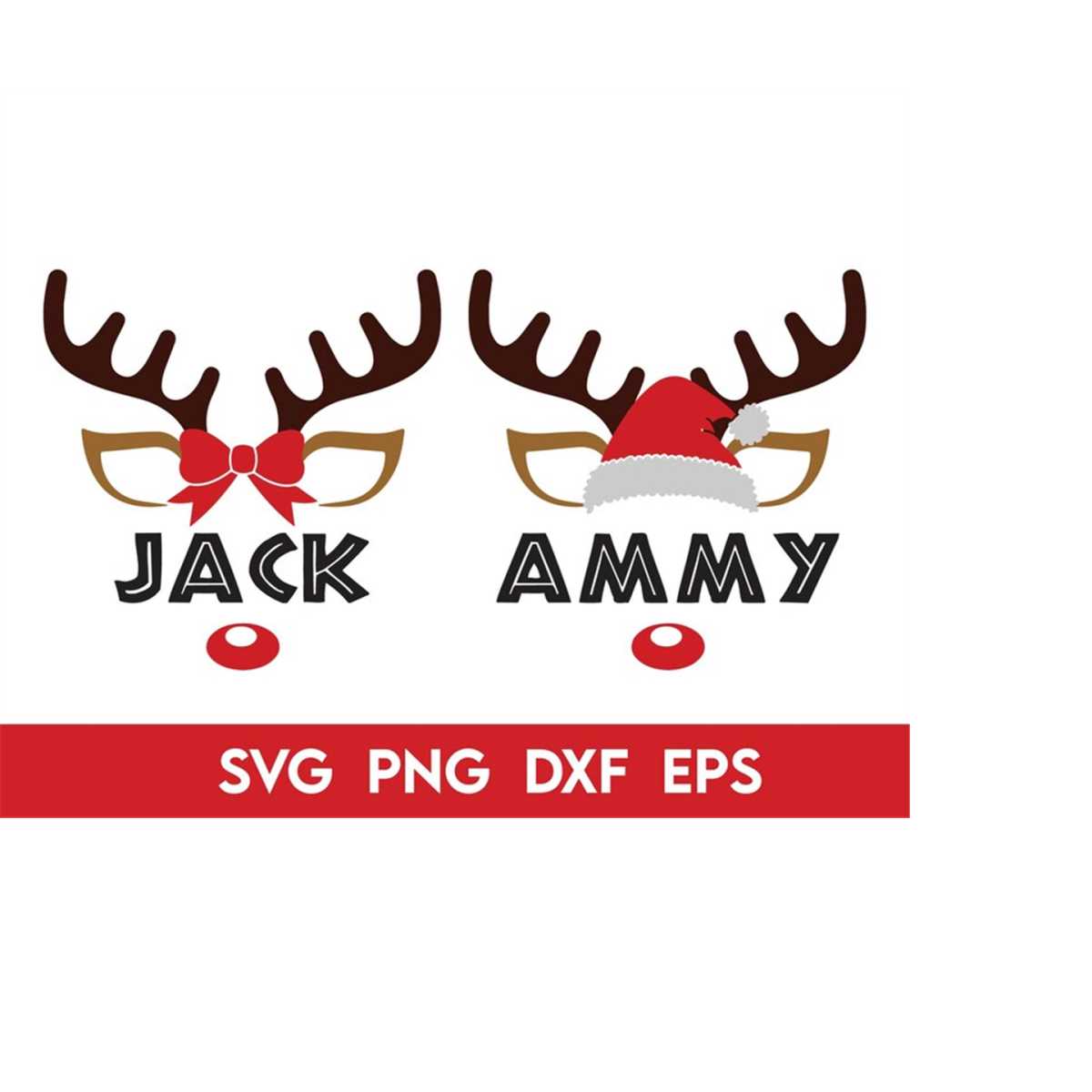 Reindeer Monogram SVG, Reindeer Face SVG, Christmas Reindeer | Inspire ...