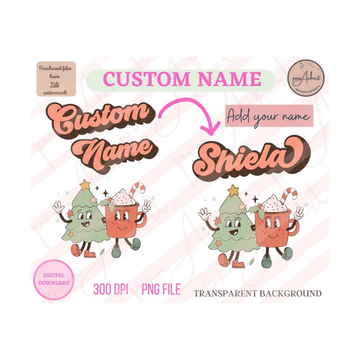 Custom Name Png, Custom Christmas PNG, Custom PNG Design, Pe | Inspire ...