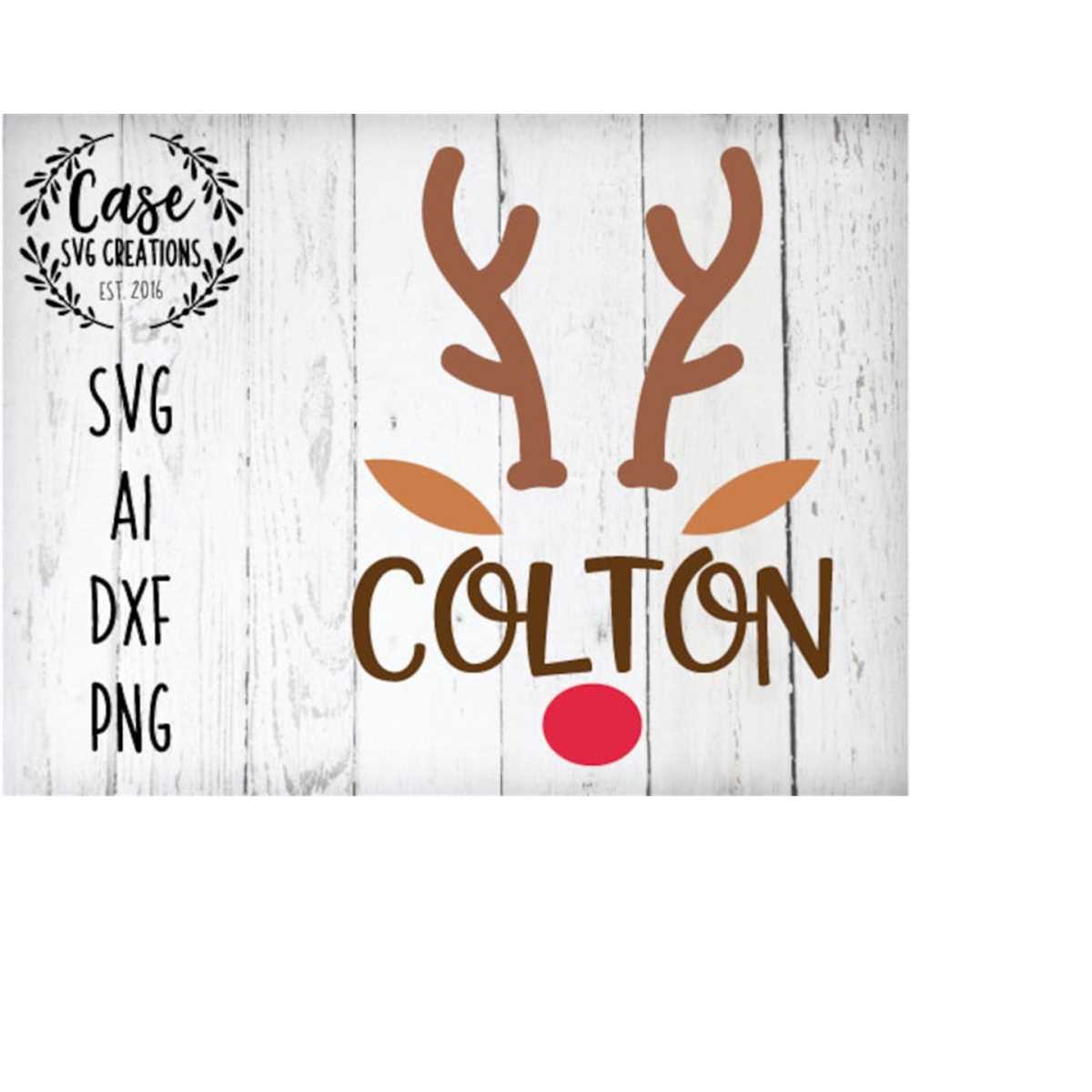 Rudolph Boy Name SVG Cutting File, AI, Dxf and Printable PNG | Inspire ...