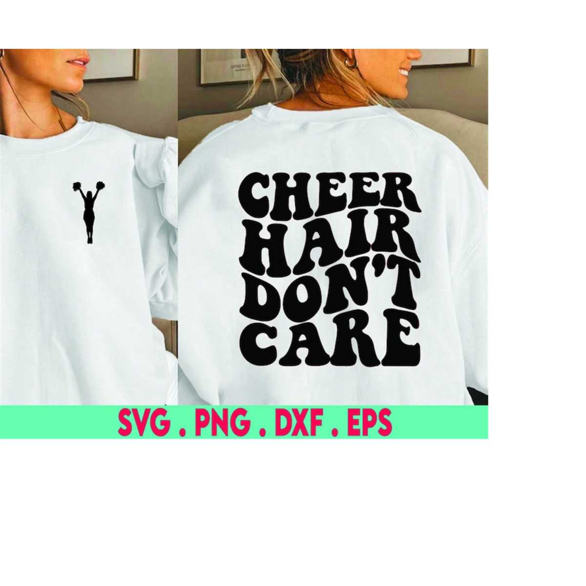 Cheerleader svg, cheer hair don't care svg, cheer bow svg, c | Inspire ...