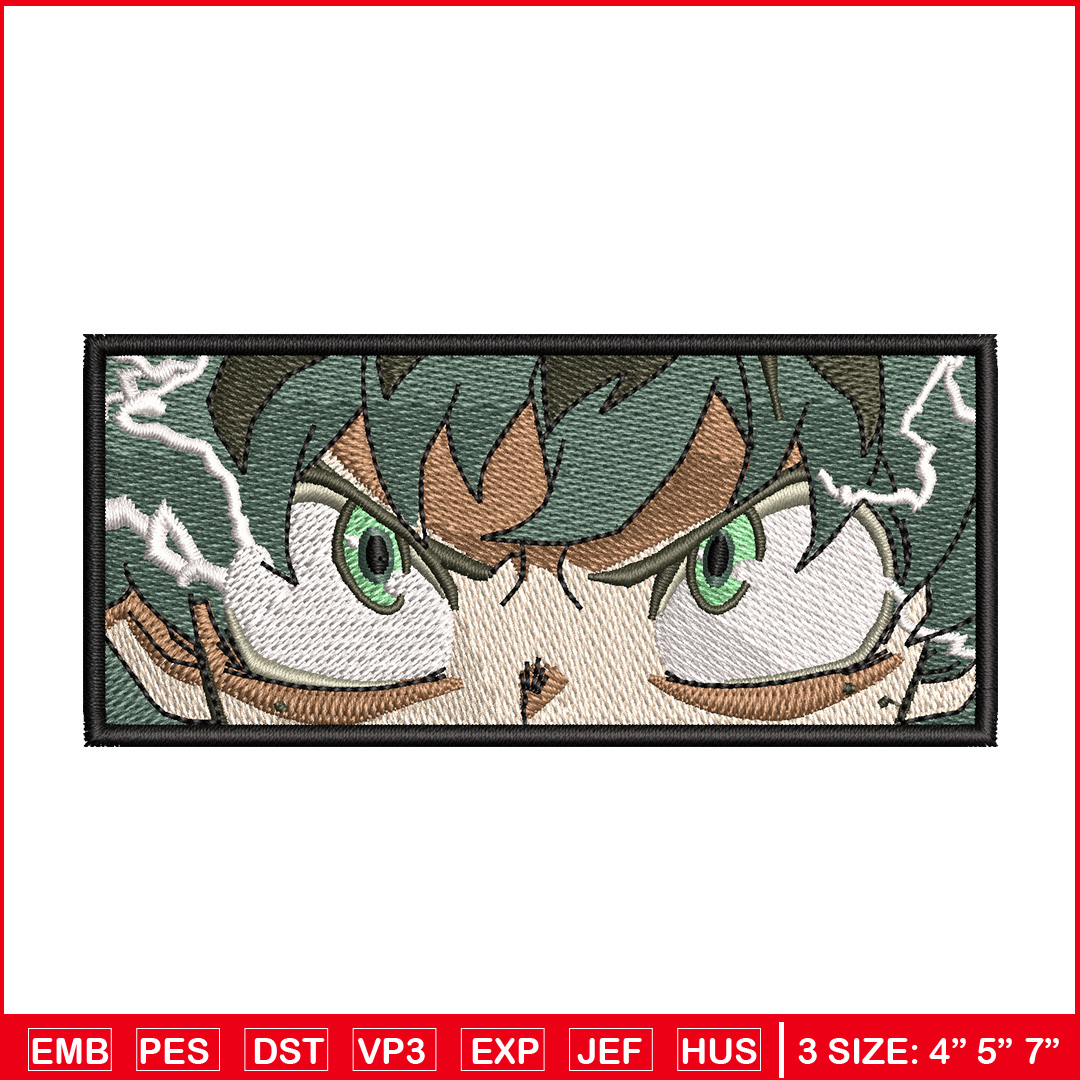 Deku eyes embroidery design, Mha embroidery, Anime design, E | Inspire ...
