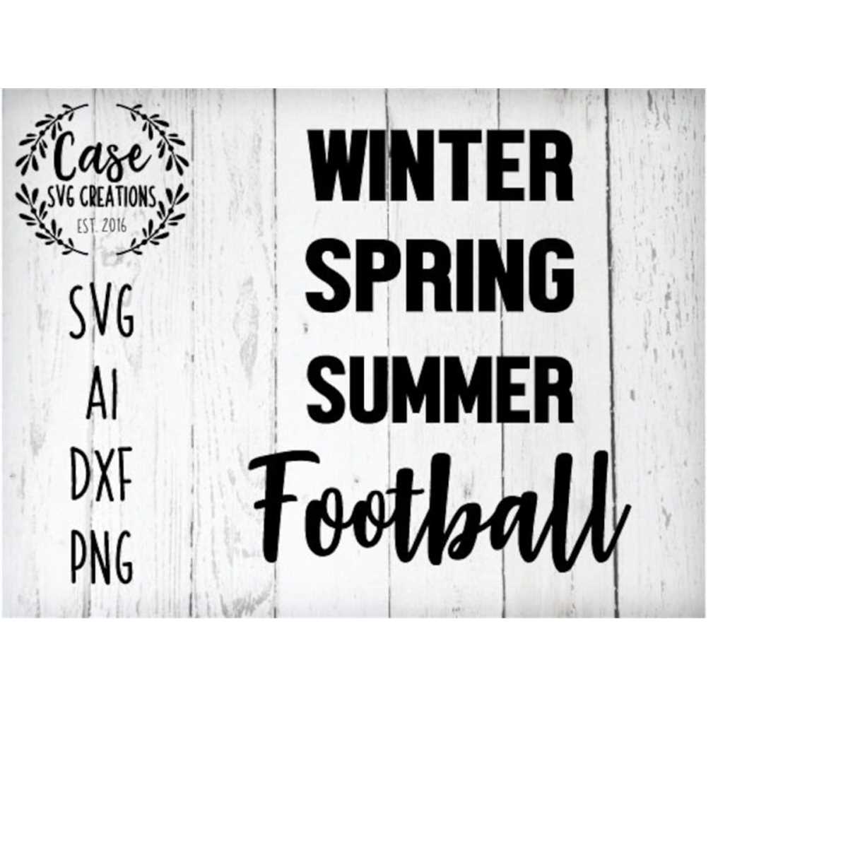 Winter Spring Summer Football SVG Cutting file, Ai, Dxf and | Inspire ...