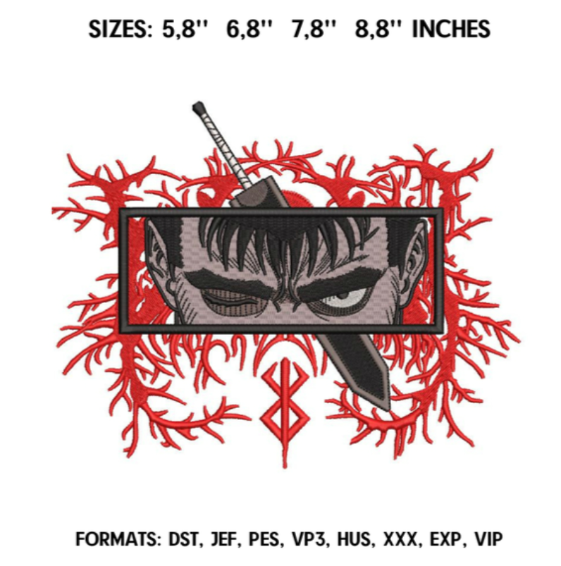 Berserk Embroidery Design File/ Guts Berserk brother Machine - Inspire ...