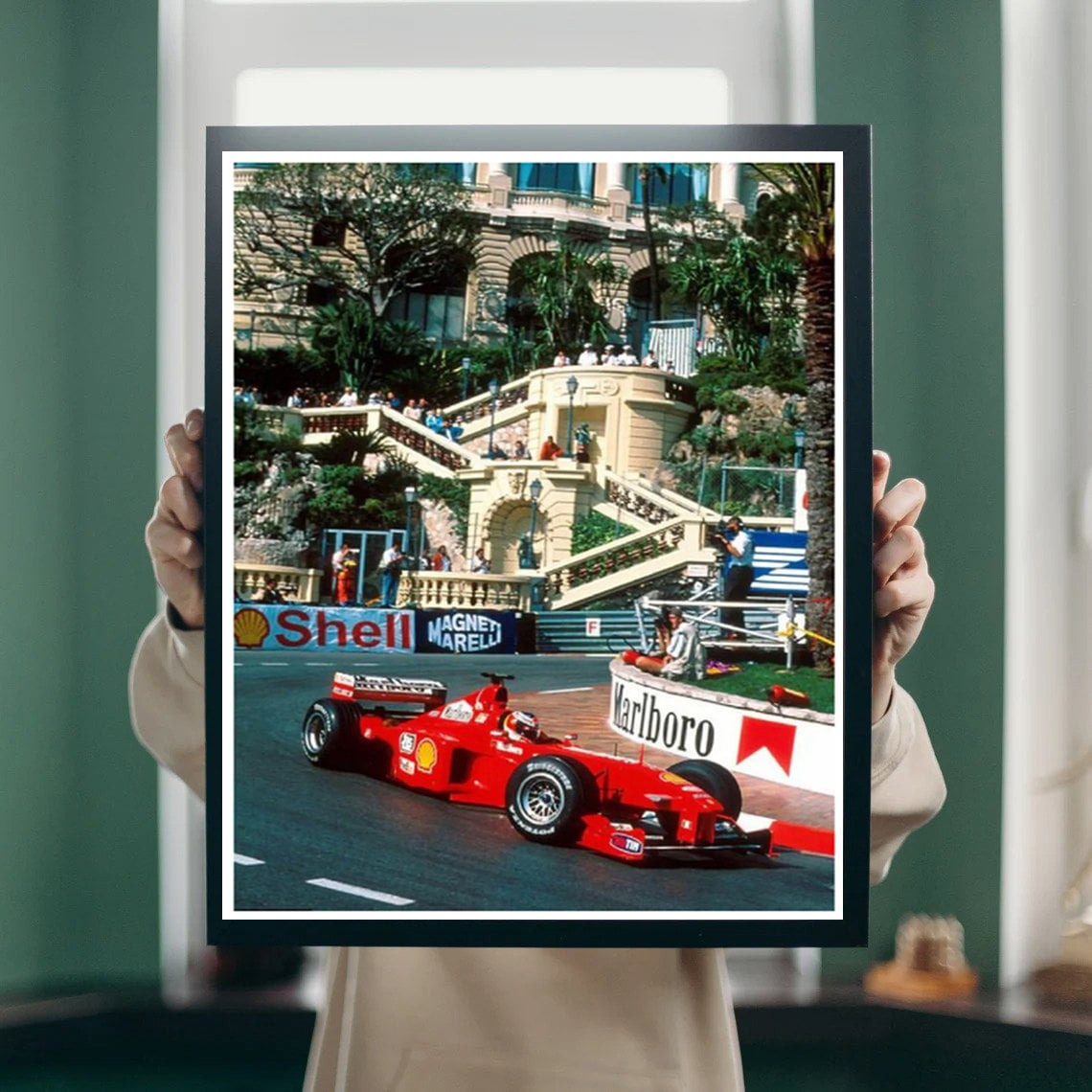 Formula 1 Poster, F1 Schumacher Marlboro Ferrari in Monaco P - Inspire ...