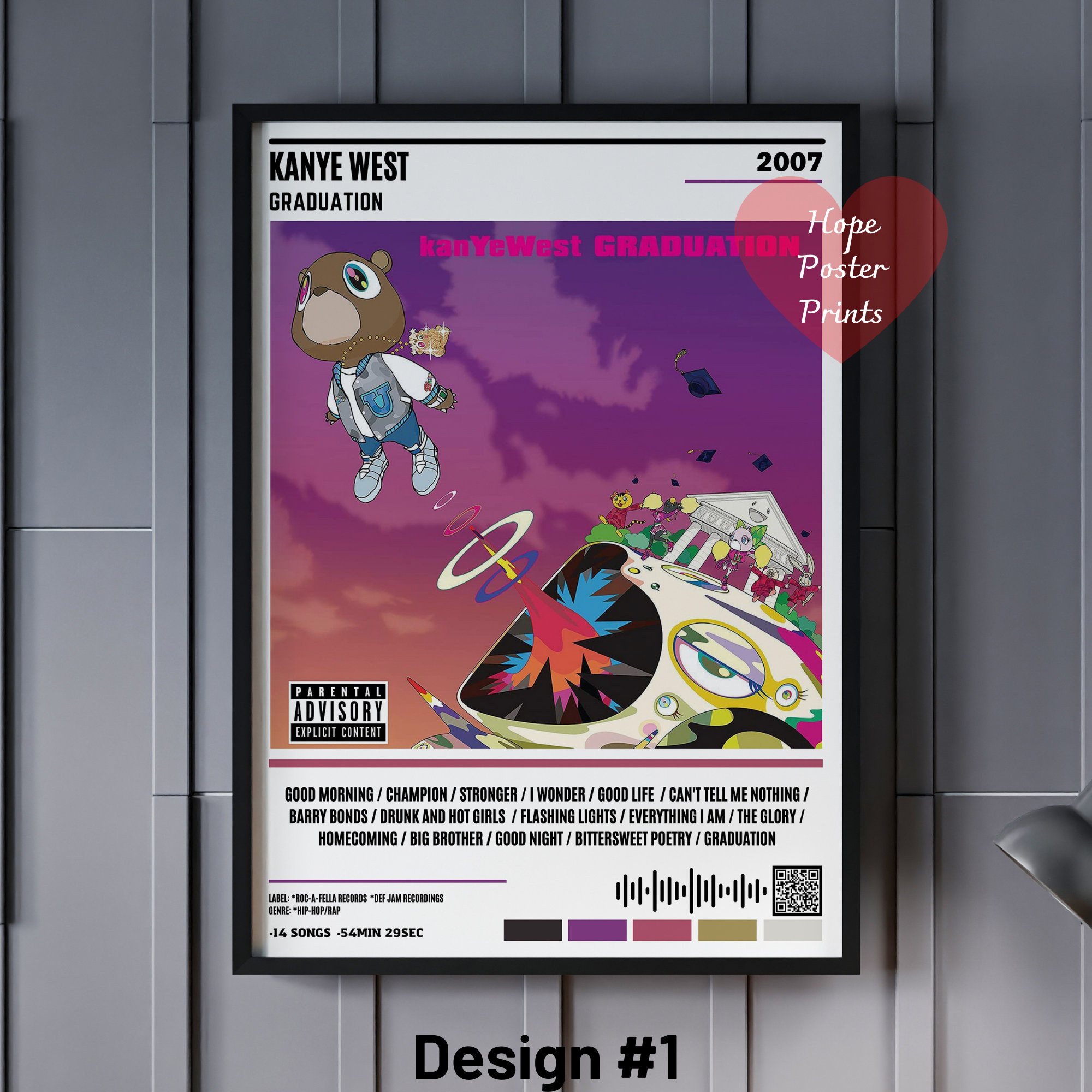 Kanye West Poster, Kanye West Graduation Album Poster, Kanye - Inspire ...