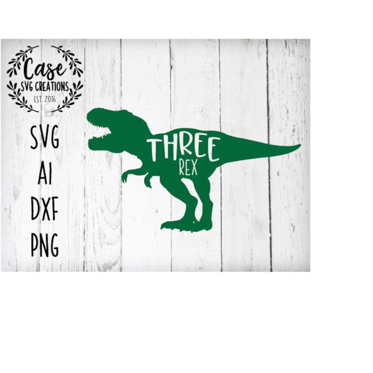 Three Rex SVG Cutting File, Ai, Dxf and Printable PNG Files | Inspire ...