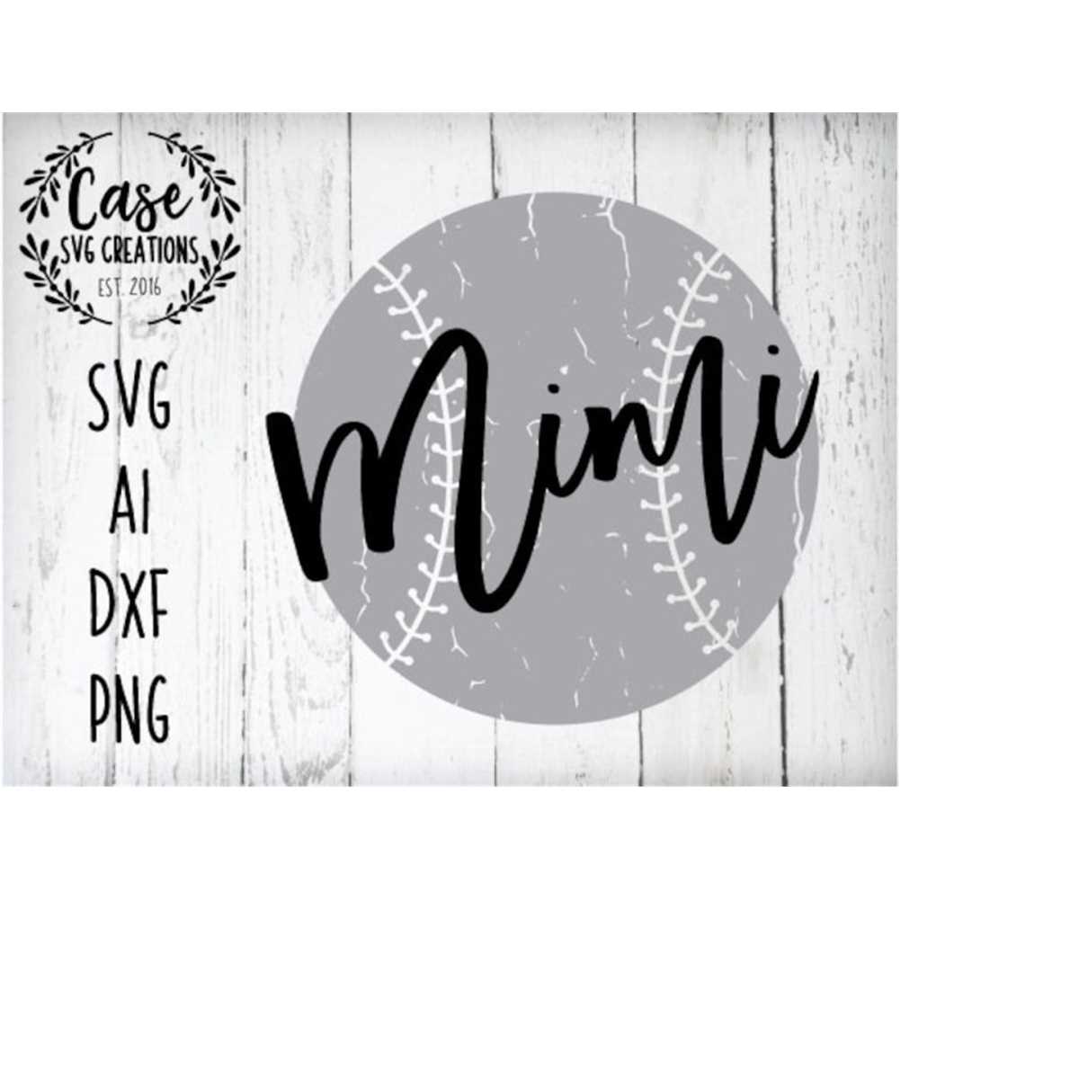 Baseball Mimi SVG Cutting File, AI, Dxf and Printable PNG Fi - Inspire ...