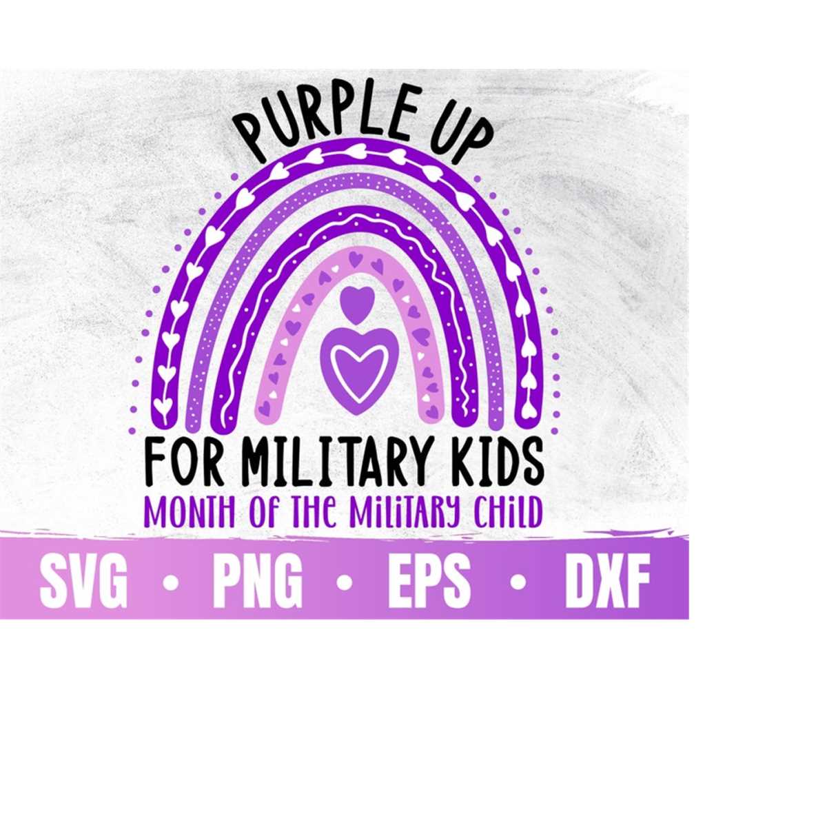 Purple Up For Military Kids Svg | Military Child Month Aware | Inspire ...