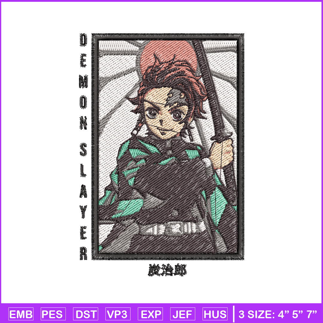 Tanjiro box embroidery design, Tanjiro embroidery, Embroider | Inspire ...