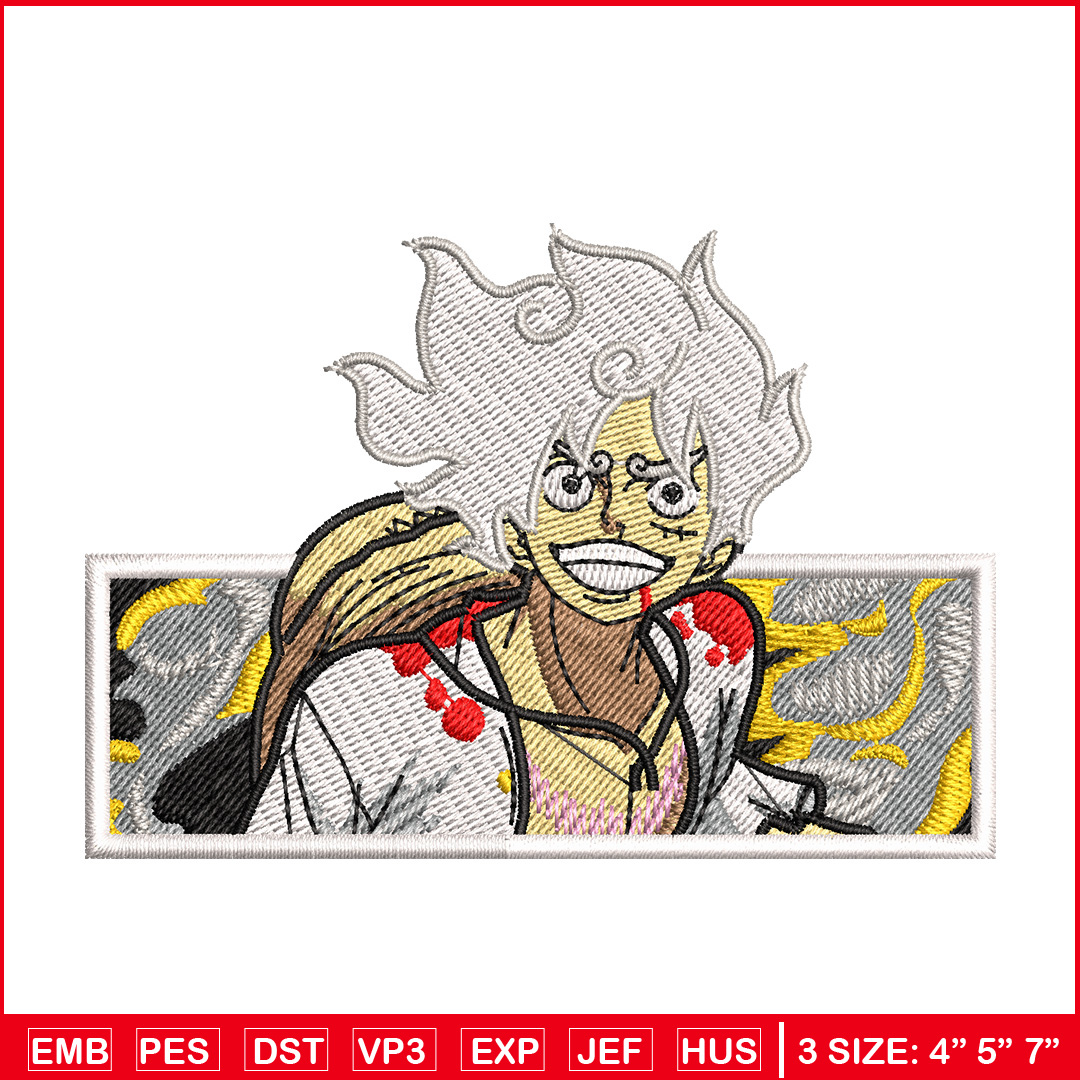 Luffy 5 embroidery design, One piece embroidery, Anime desig | Inspire ...