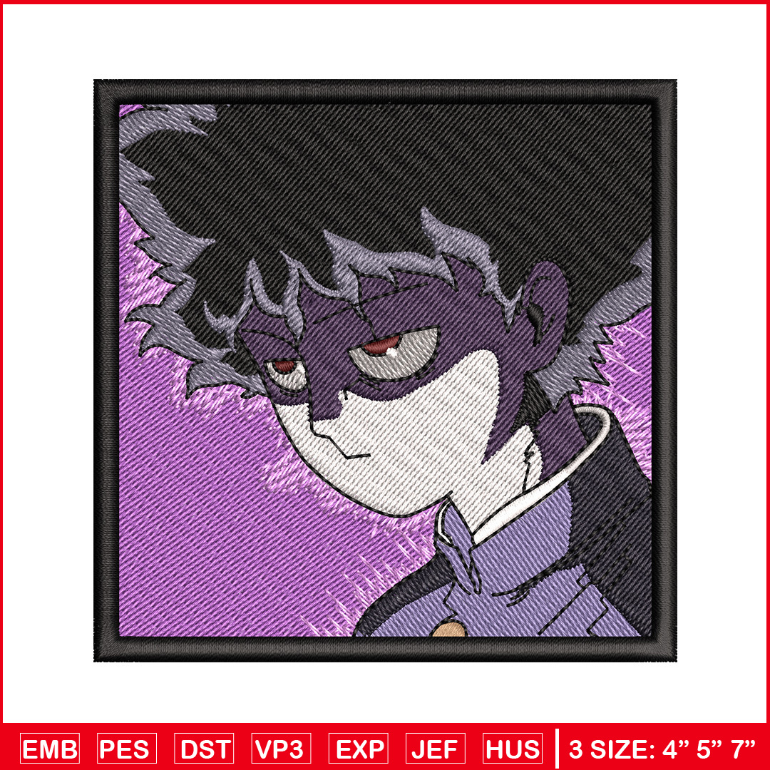 Mob 100 embroidery design, Mob psycho embroidery, Anime desi | Inspire ...
