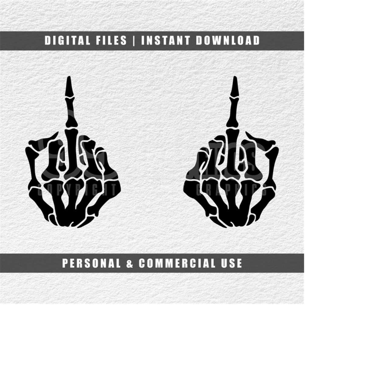 Skeleton Middle Fingers, Skeleton Hands Svg, Halloween Svg, - Inspire ...