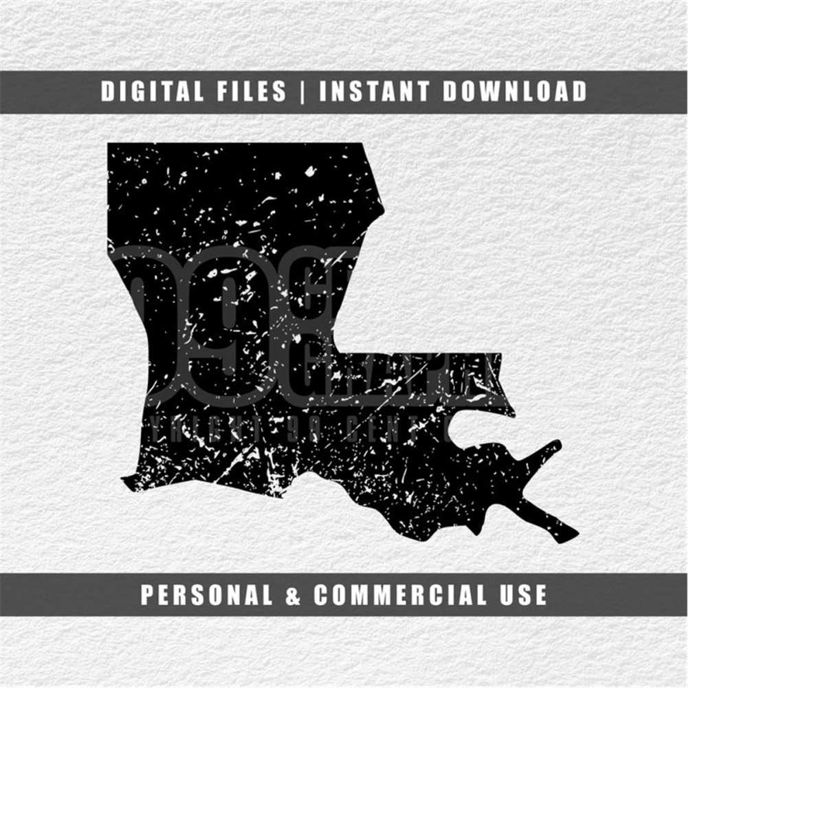 Louisiana Svg, United States Svg, Distressed Svg, Cricut Svg - Inspire ...