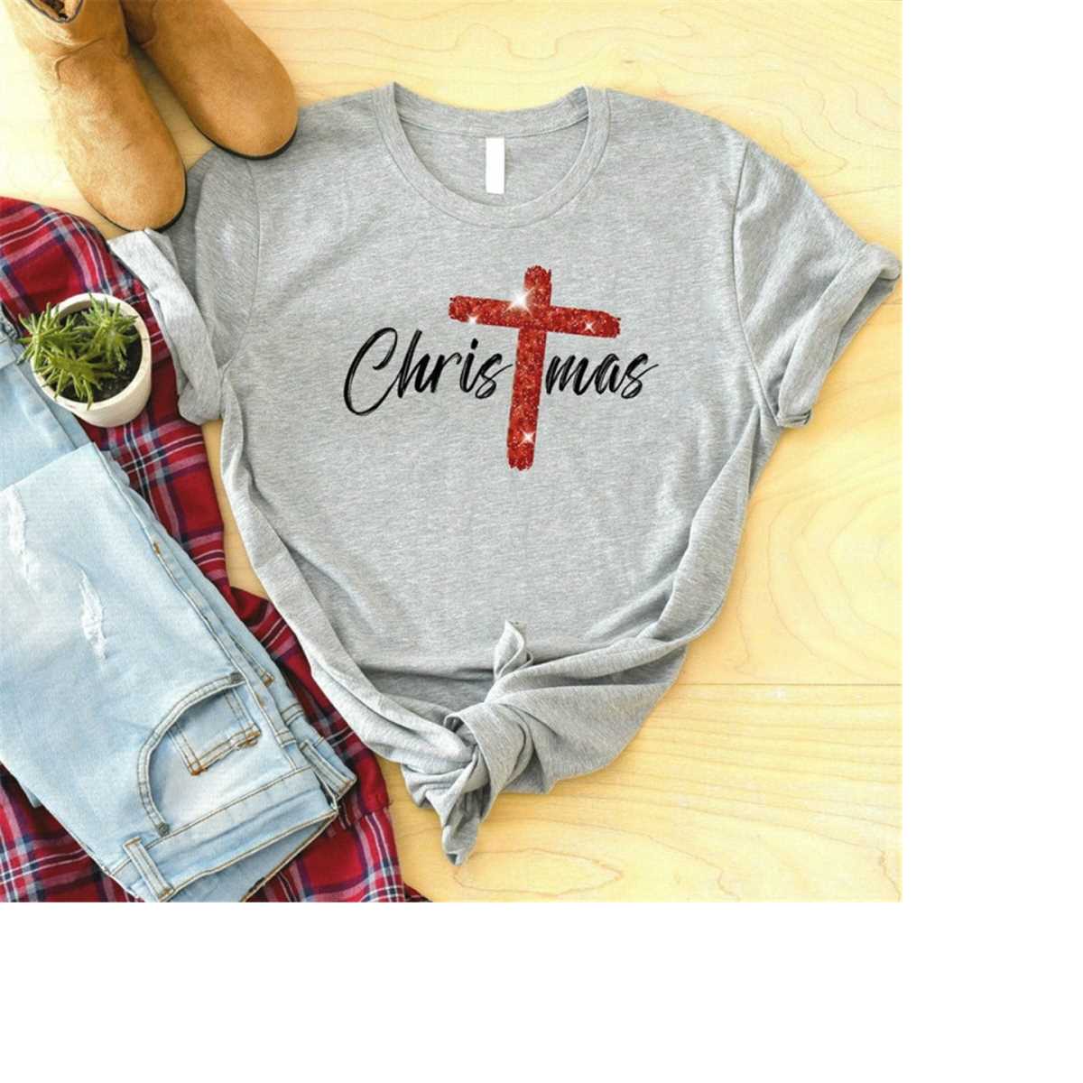 Christmas Shirt, Christian Christmas T-Shirt, Xmas Matching | Inspire ...