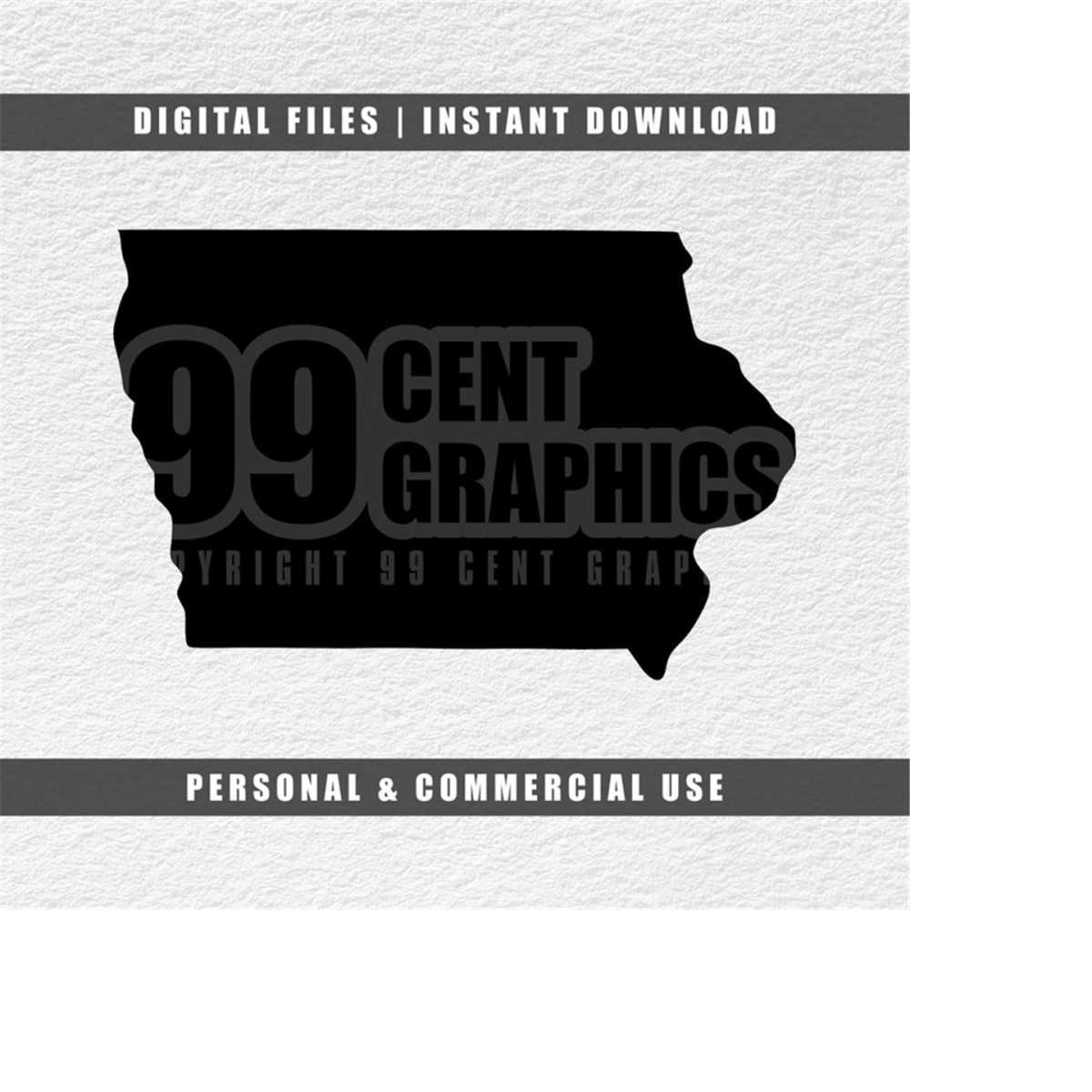 Iowa Svg, United States Svg, State Silhouette Svg, Cricut Sv - Inspire ...