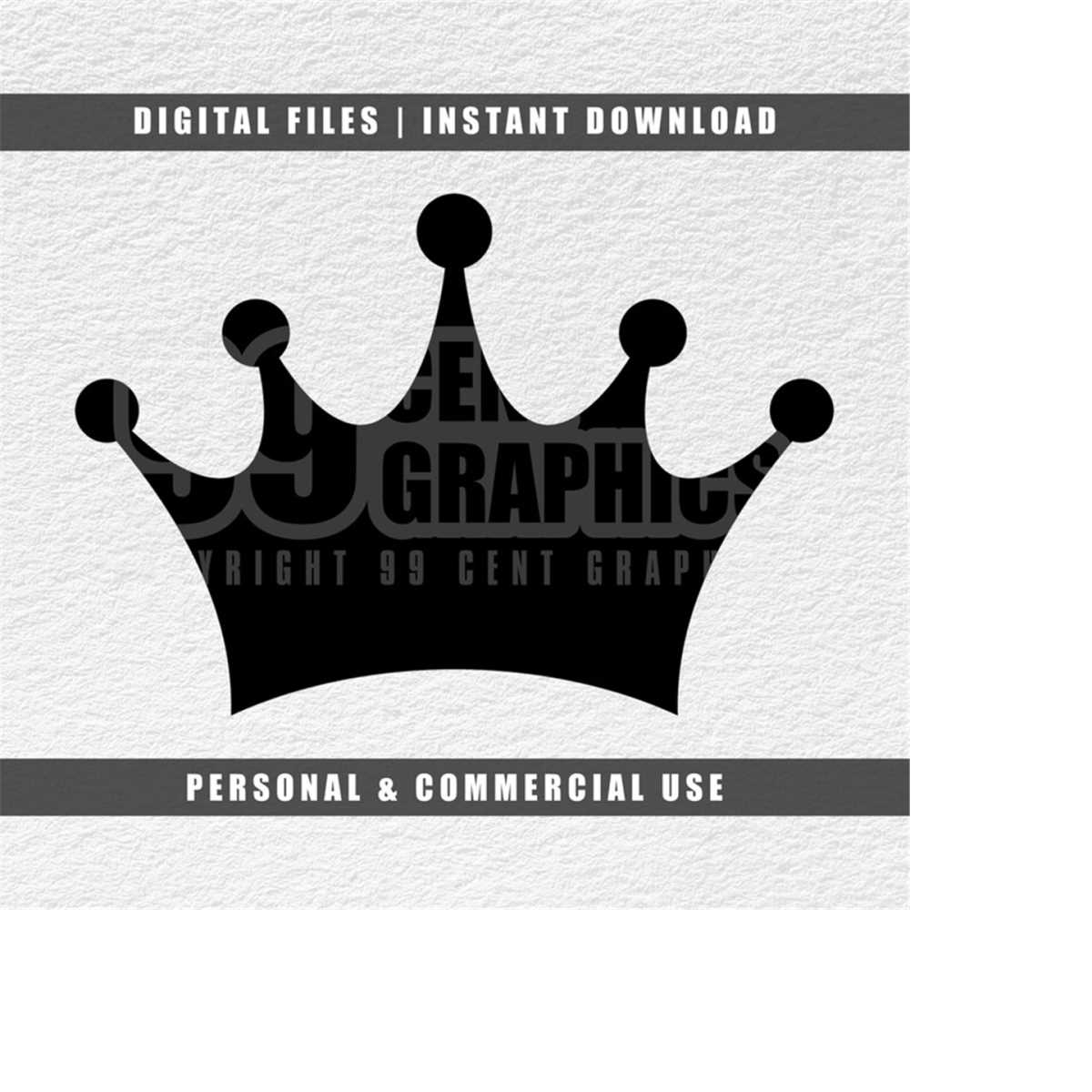 Crown Svg, Cricut Svg, Pdf, Jpg, Png, Instant Download - Inspire Uplift