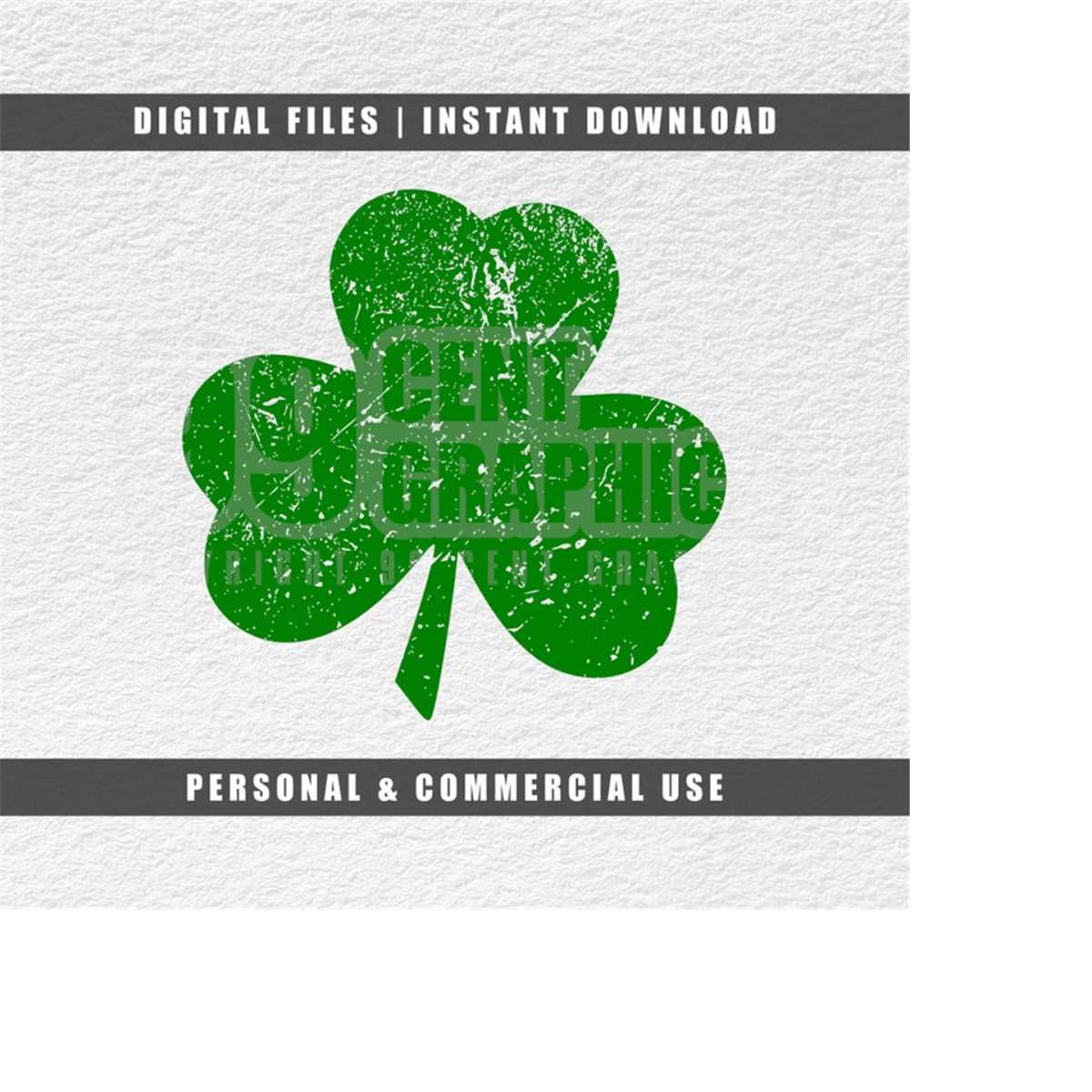 Clover Svg, 3 Leaf Clover, St. Patrick's Day, Distressed Svg | Inspire ...