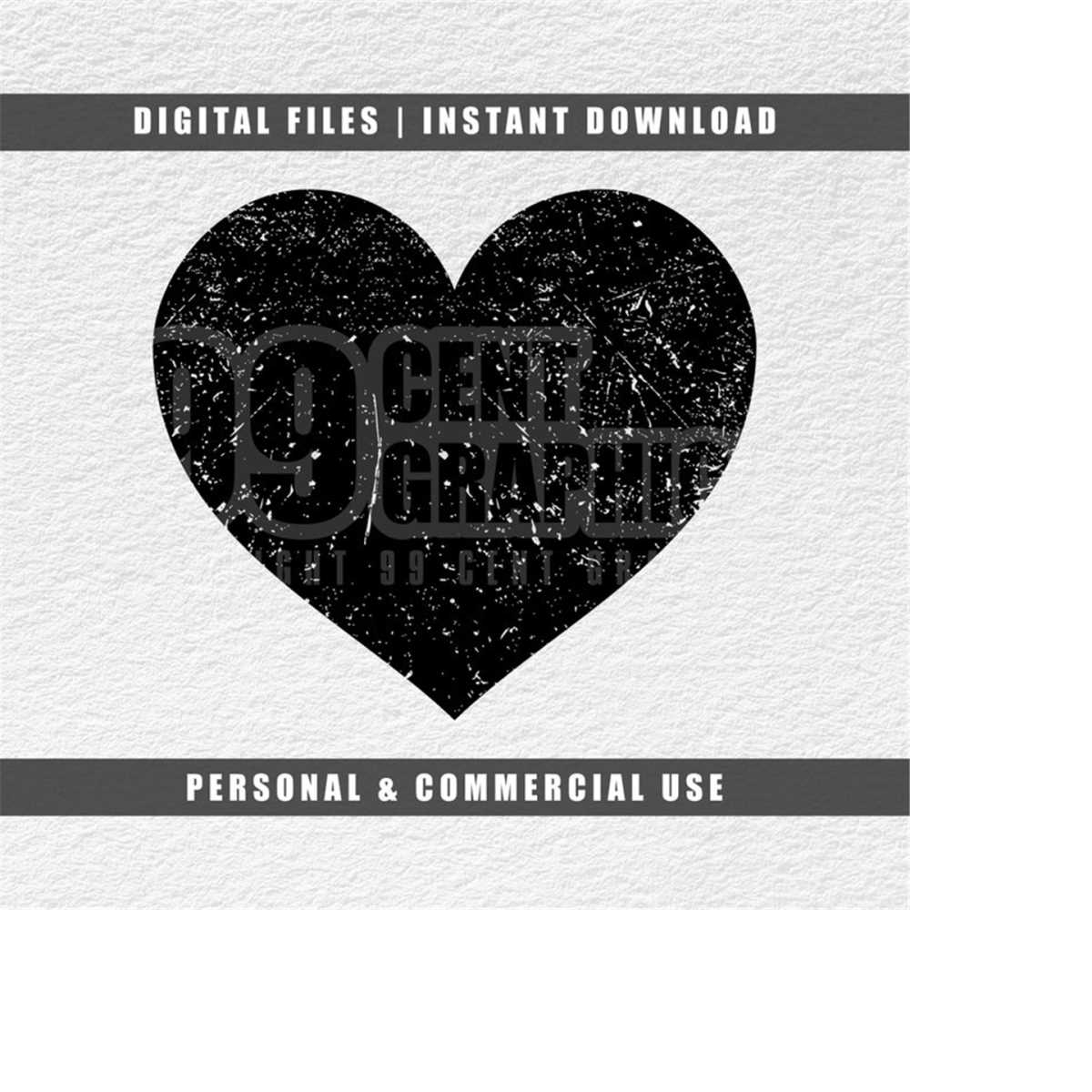Heart Svg, Distressed Svg, Silhouette Svg, Cricut Svg, Cut F - Inspire ...