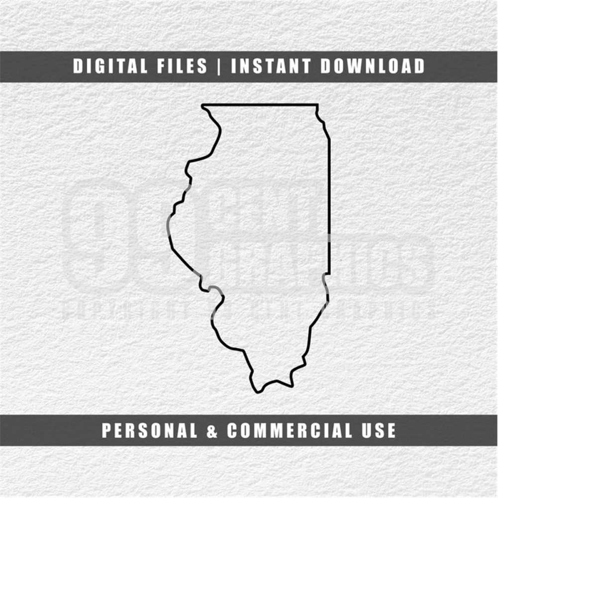 Illinois Svg, United States Svg, State Outline Svg, Cricut S - Inspire ...