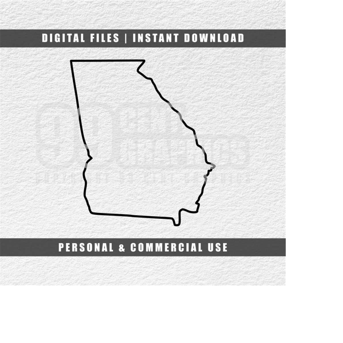 Georgia Svg, United States Svg, State Outline Svg, Cricut Sv | Inspire ...