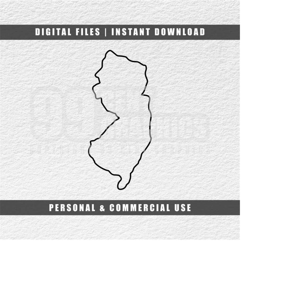 New Jersey Svg, United States Svg, State Outline Svg, Cricut - Inspire ...