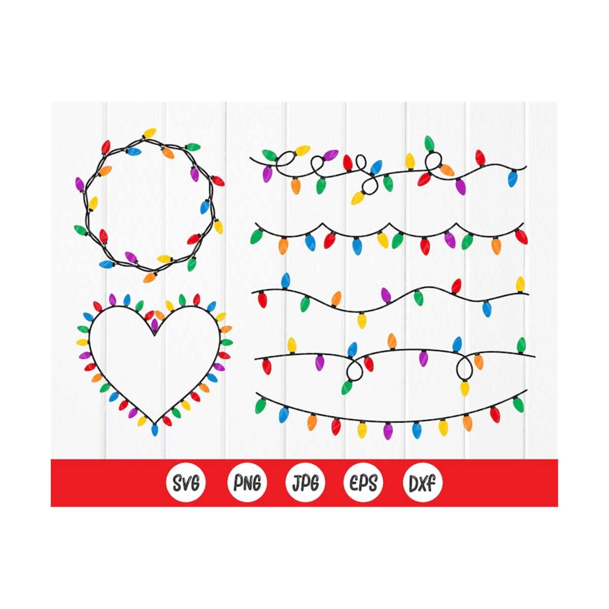 Christmas lights svg bundle,Christmas light string svg ,Chri | Inspire ...