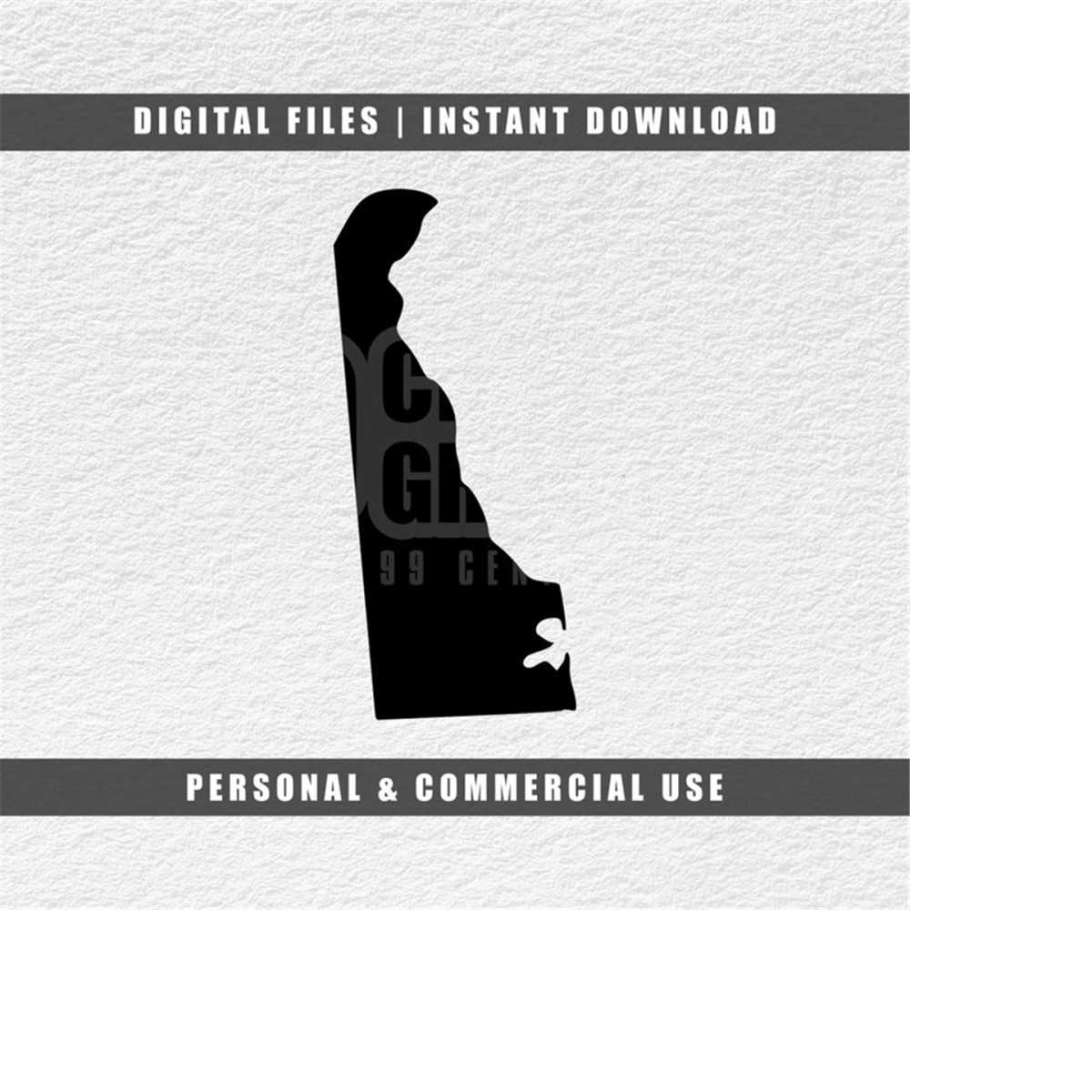 Delaware Svg, United States Svg, State Silhouette Svg, Cricu - Inspire ...