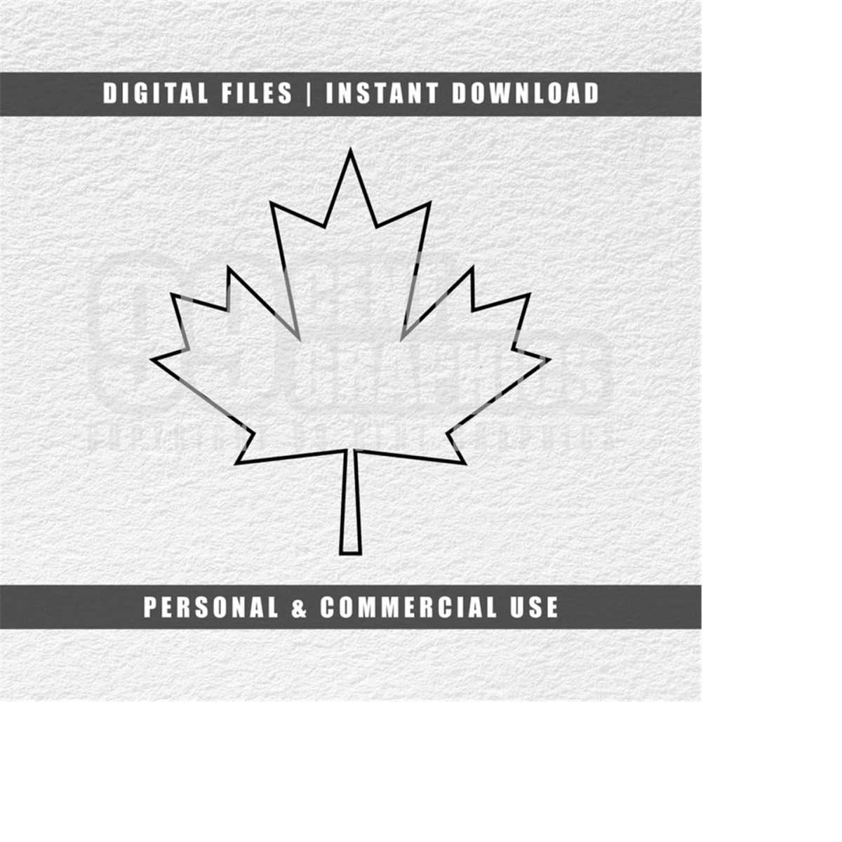 Maple Leaf Svg, Leaf Outline Svg, Canada Svg, Cut File Svg, - Inspire ...