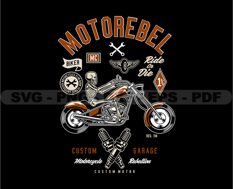 Motorcycle svg logo, Motorbike SVG PNG, Harley Logo, Skull S - Inspire ...