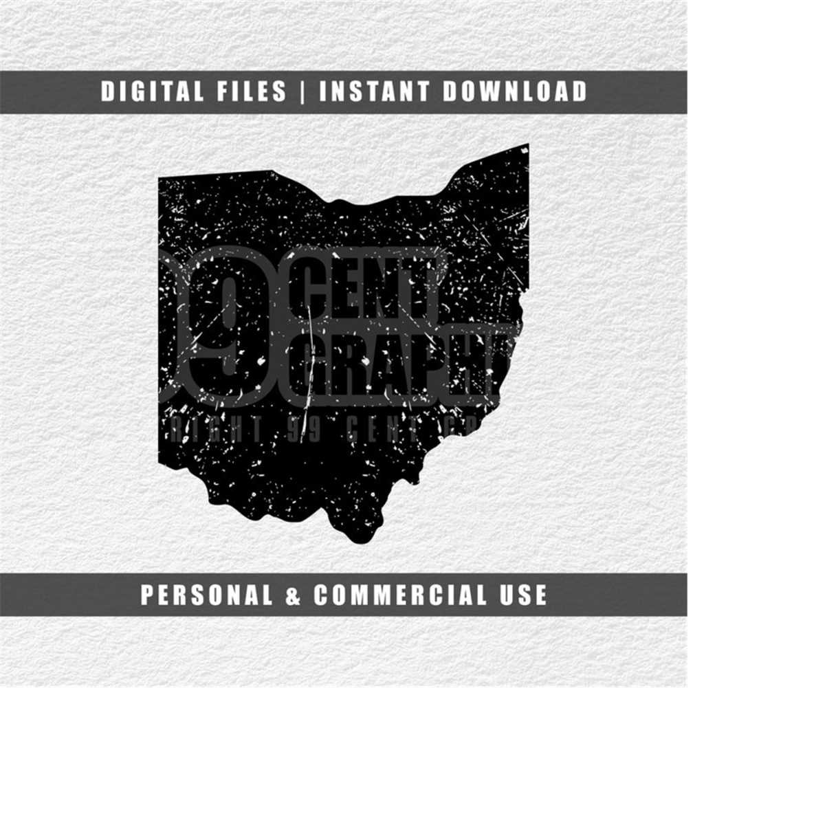 Ohio Svg, United States Svg, Distressed Svg, Cricut Svg, Eng - Inspire ...