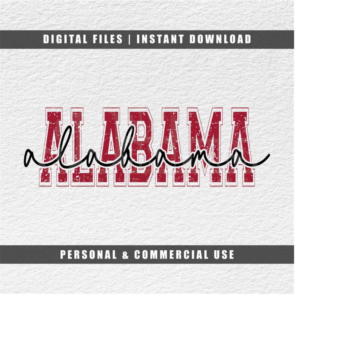 Alabama Distressed Collegiate Cricut Cut File Svg Instant Do | Inspire ...