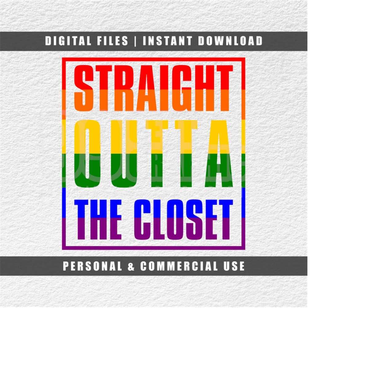 Straight Outta The Closet, Pride Svg, lgbtq Svg, Pride Flag - Inspire ...